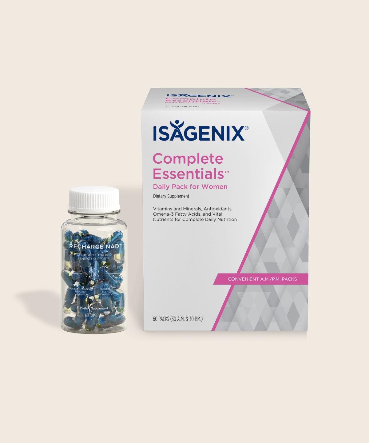 Isagenix Complete Essentials with Recharge NAD | Body Science by Nick Recommended Products